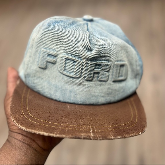 Ford | Accessories | Vintage Ford Denim Strapback Hat | Poshmark